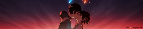 Taki And Mitsuha Kissing Eachother 4k Wallpaper Download