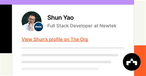 Shun Yao Full Stack Developer At Newtek The Org