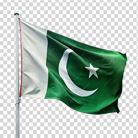 パキスタンの国旗が透明な背景に プレミアムpsdファイル