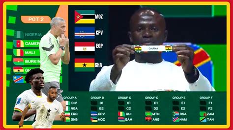2023 AFCON GHANA IN GROUP B TO FACE EGYPT CAPE VERDE MOZAMBIQUE