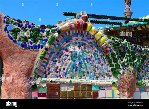 Los Angeles California Detail Of Watts Towers By Simon Rodia