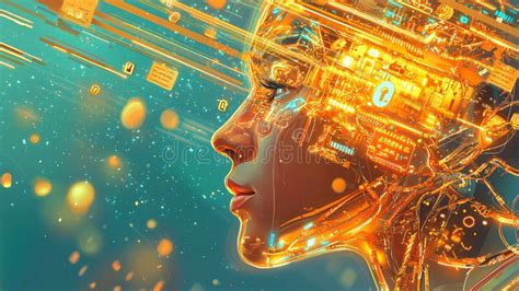 An Internet User Is Illustrated In An Abstract Visual Where Their Personal Data Flows Along