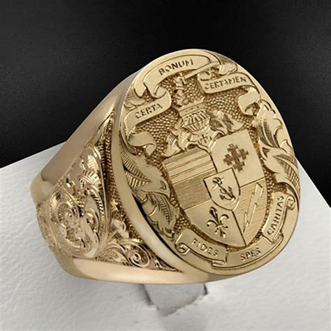 Plant Carved Shield Pattern Ring Mens Ring Rings For Men Custom Signet Ring Signet Ring Men