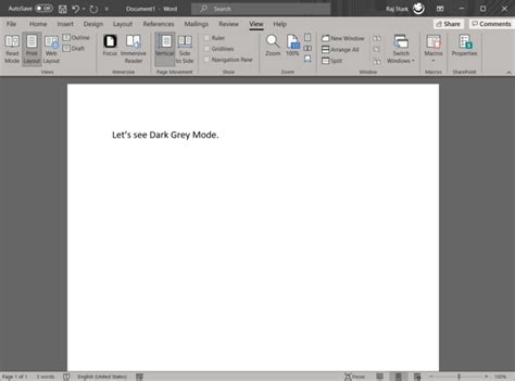 How To Change Microsoft Word To Light Mode Or Dark Mode