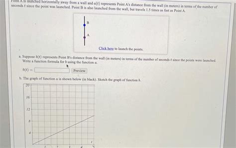 Solved Point Is Launched Horizontally Away From A Wall And