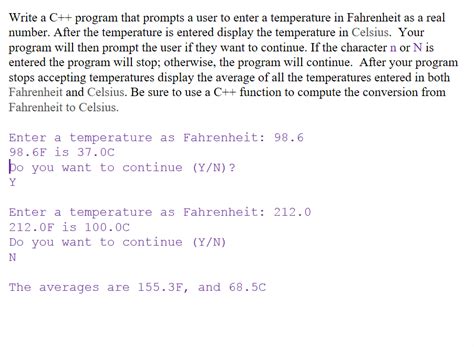 Solved Write A C Program That Prompts A User To Enter A