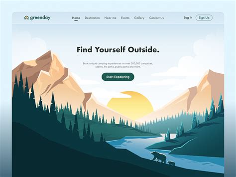 Camping Website Landing Page By Saudin Ceric On Dribbble