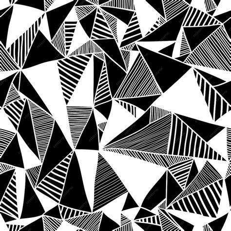Premium Vector Seamless Texture With Triangles Mosaic Endless