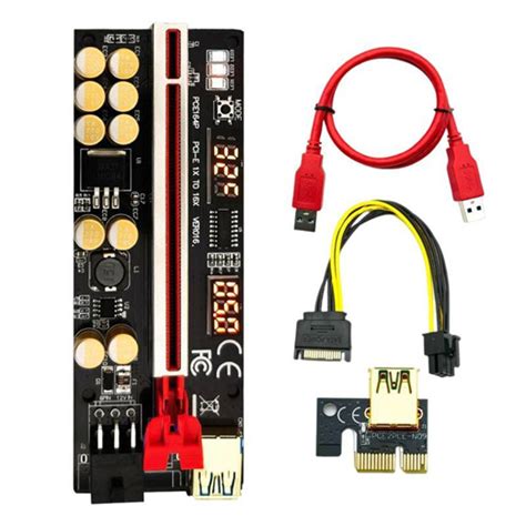 티몬 글로벌 홀세일 Pcie 라이저 어댑터 카드 컴퓨터 레드용 1x ~ 16x 승수 그래픽 카드 컴퓨터 게임