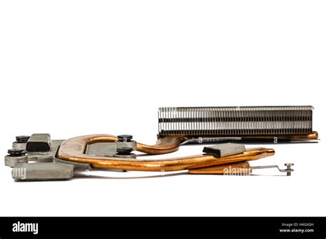 Cooling System Of Computer Processor Isolated On White Background Stock Photo Alamy