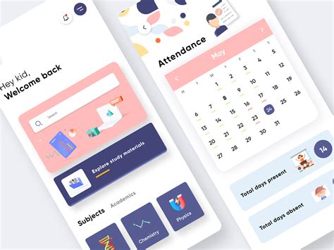 School App By Guna Sekar On Dribbble