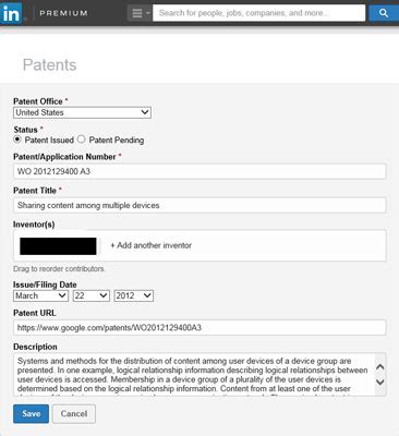 Adding Patents To Your LinkedIn Profile Dummies