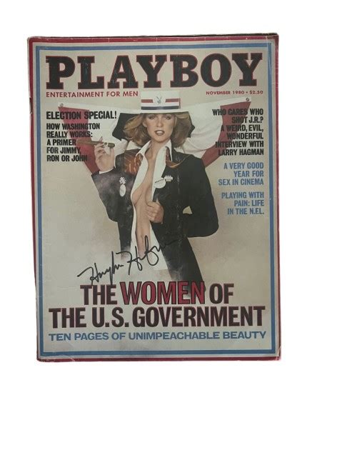 Hugh Hefner Signed November 1980 Playboy Magazine CharityStars