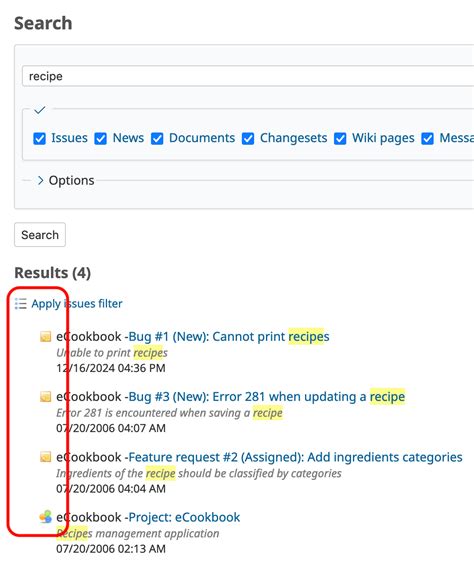Defect 42023 Search Results Page Uses Legacy Icons Redmine