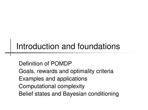 Ppt Pomdps Powerpoint Presentation Free Download Id3113963