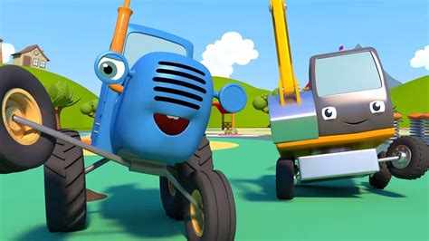 Синий трактор - Экскаватор и ямища 🚜 Развивающие мультфильмы детям ...