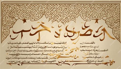 Premium Photo A Calligraphy With Arabic Calligraphy On It