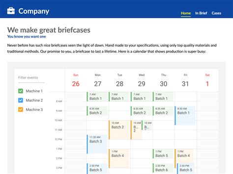 Bryntum Calendar Ecmascript Module Demo
