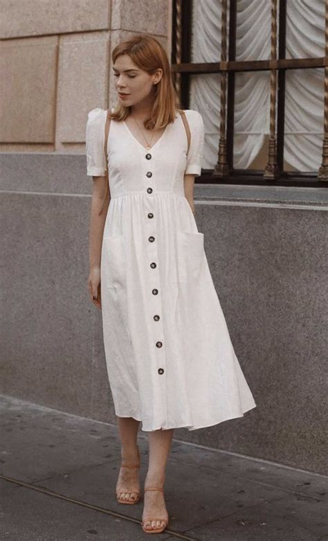 Looks Para Quem Ama Vestido Com Botões Guita Moda