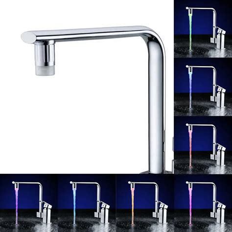 Brand New Led Faucet Light Temperature Sensor 7 Color Kitchen Water Tap