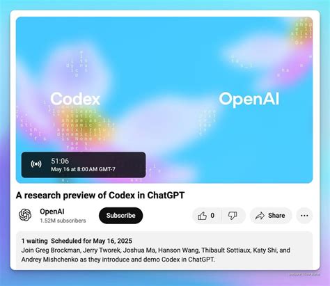 openai launches codex ai agent in chatgpt powered by codex 1 for pro