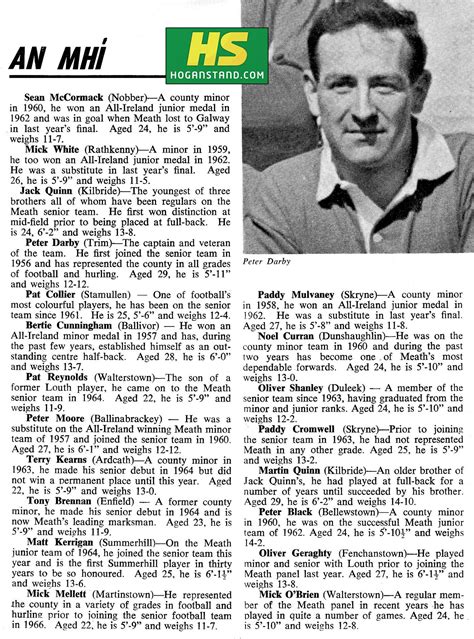 Ballivor Gfc The Great Bertie Cunningham