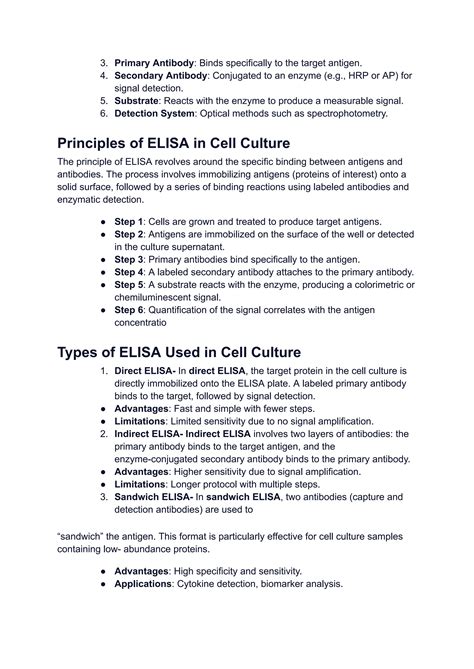 Cell Enzyme Linked Immunosorbent Assay Elisa Culture 1 Pdf