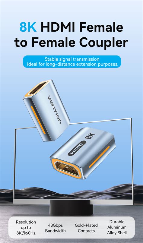 Jual Vention Gender Hdmi 2 1 Female To Female Coupler 8k 4k Shopee