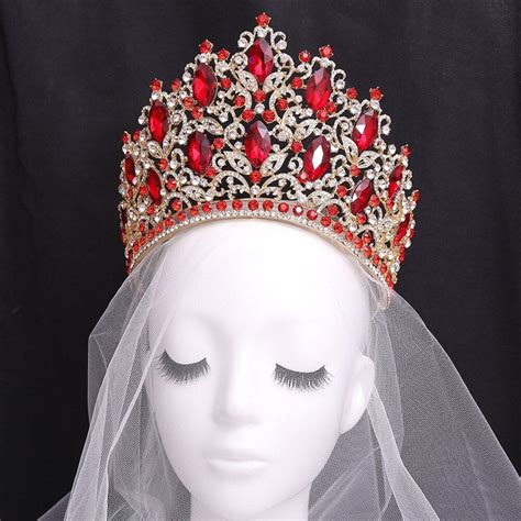 Luxury Big Crystal Rhinestone Crown Wedding Tiara Hair Accessory Hair