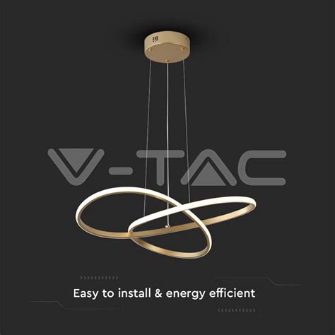 Pendants 20w Led Hanging Decorative Lamp Ф500 Gold Body 3000k