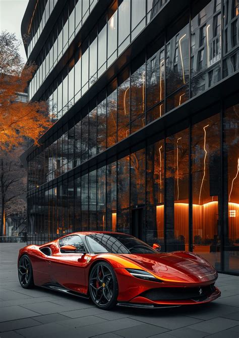 Ferrari Concept With Modern Architecture