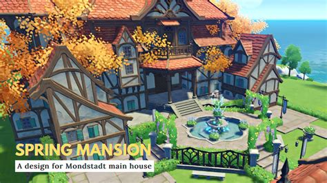 Spring Mansion 🌼 Genshin Serenitea Pot Design Cool Isle Youtube