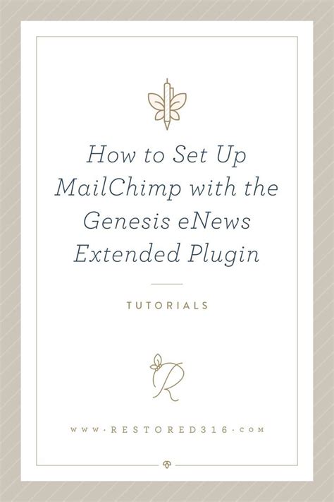 How To Set Up Mailchimp With The Genesis Enews Extended Plugin Artofit
