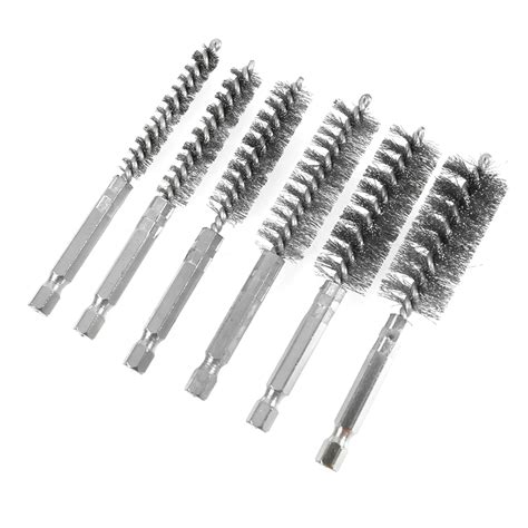 8 19mm 스틸 와이어 튜브 기계식 청소 브러시 304 스테인레스 스틸 와이어 연마 브러시 청소 연마 도구