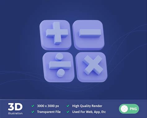 Premium Psd Education Math 3d Illustration