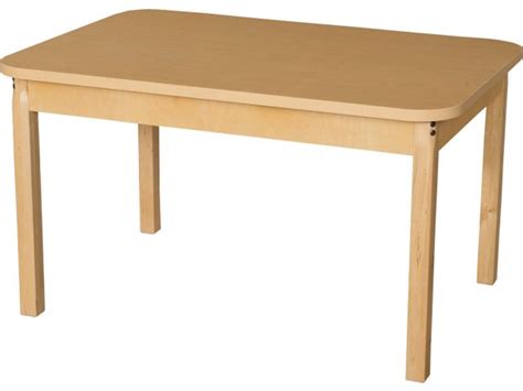 Rectangle Laminate Classroom Table W Hardwood Legs 44x30 Classroom