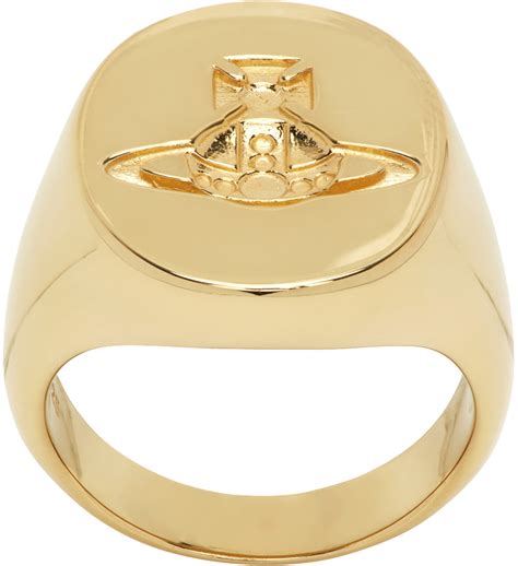 Vivienne Westwood Gold Engraved Ring Vivienne Westwood