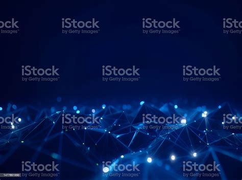 다각형 선과 과학 및 비즈니스 기술에 대한 점이 있는 추상 배경 기하학적 0명에 대한 스톡 사진 및 기타 이미지 0명 가상현실 개념 Istock