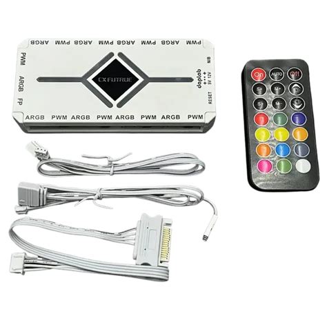 ARGB PWM FAN CONTROLLER HUB 5V 3 Pin REMOTE WITH SATA POWER