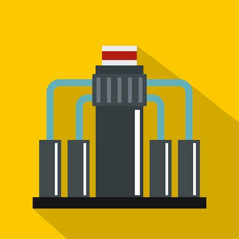 Premium Vector Oil Refining Icon Flat Illustration Of Oil Refining