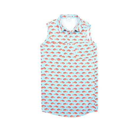 Red Snapper Sleeveless Dress Blue Quail Iris Ts And Décor