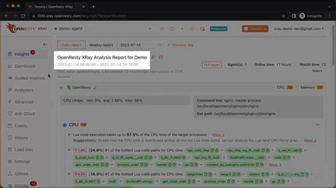 线上快速定位 Cpu 最热的 Lua 代码路径（使用 Openresty Xray） Openresty 官方博客