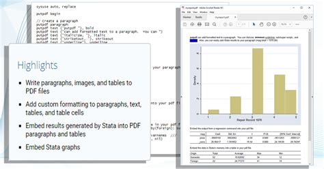 Create Pdf Files With Embedded Stata Results Stata
