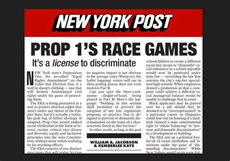 Ny Equal Rights Amendment Ballot Initiative “sets Up Racial