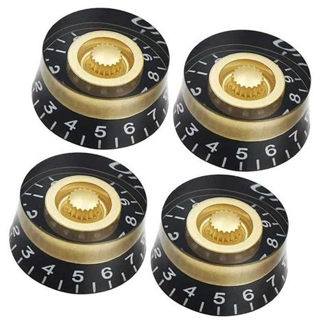 Lianxue 4pcs Electric Guitar Effect Knobs Volumes Tone Control Knobs Acrylic Top Hat Speed