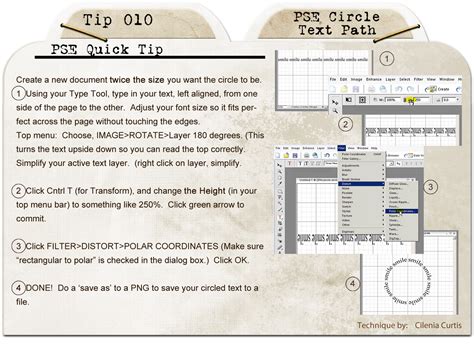 Cilenias Beautiful Mess Tip Of The Week Pse Circle Text Path