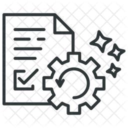 Document Process Icon Download In Line Style