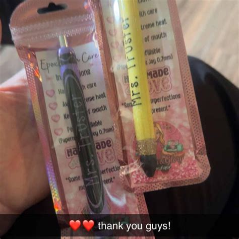 Custom Glitter Epoxy Gel Pen Stapler And Wireless Mouse Set Etsy