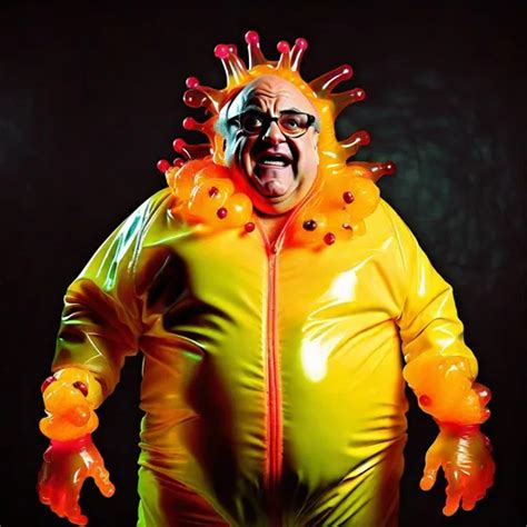 Full View Of Intimidating Mohawked Danny Devito With