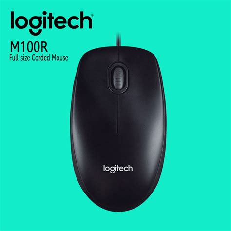 Mouse เมาส์ Logitech M100r Usb Optical Black เมาส์ใช้ทำงานคุณภาพ